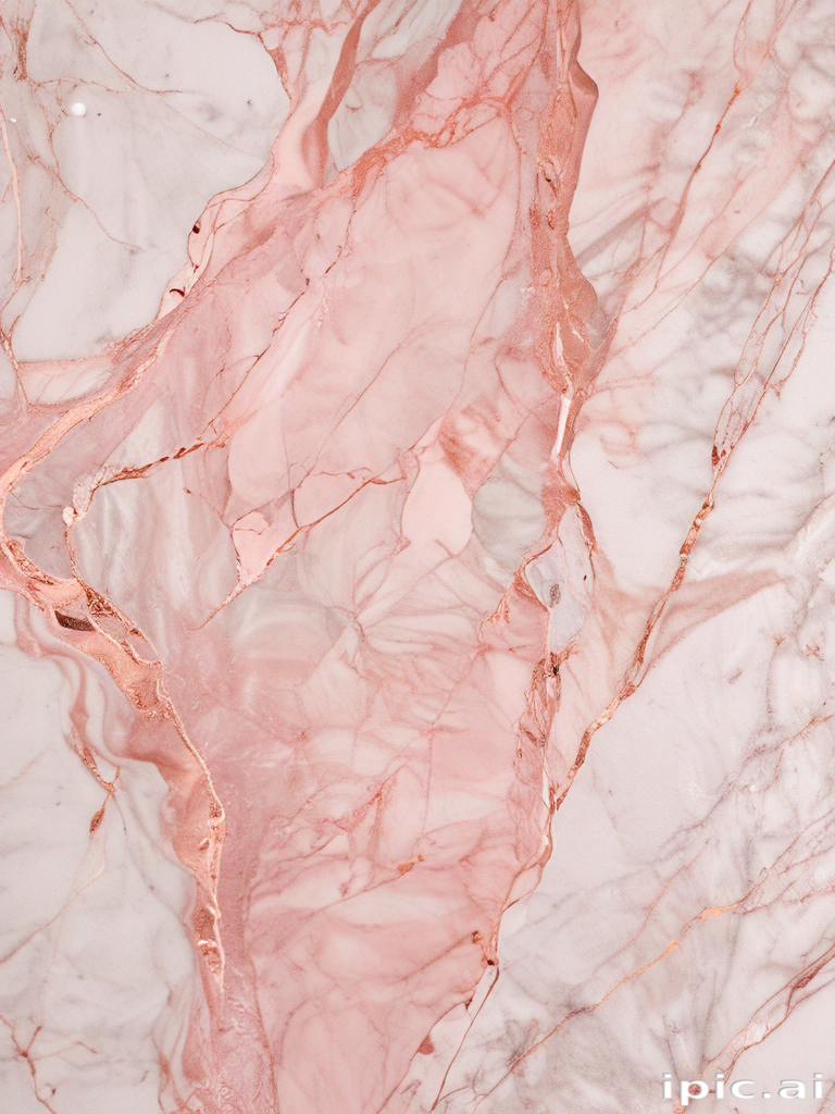 Elegant Rose Marble with Intricate Veins and Soft Color Palette Design.