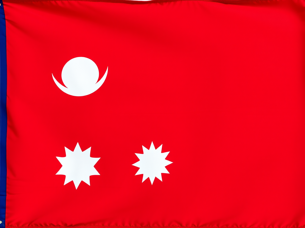 Vibrant Representation of Nepal's National Flag with Unique Symbolism ...