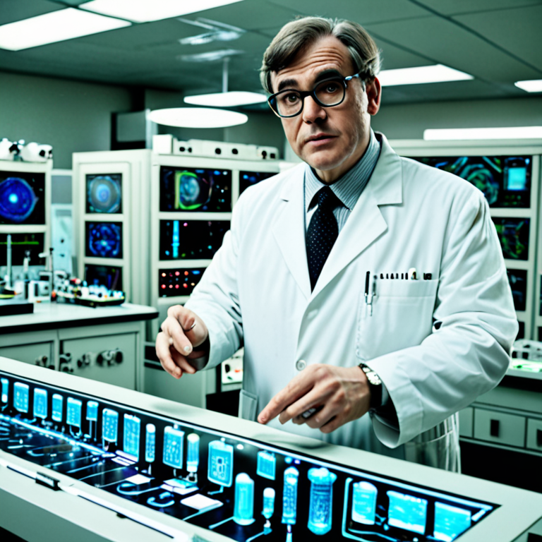 A mad professor, driven to insanity by the power of artificial ...