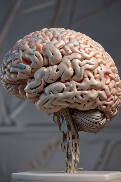 Intricate Model of the Human Brain Showcasing Its Complex Structure and ...