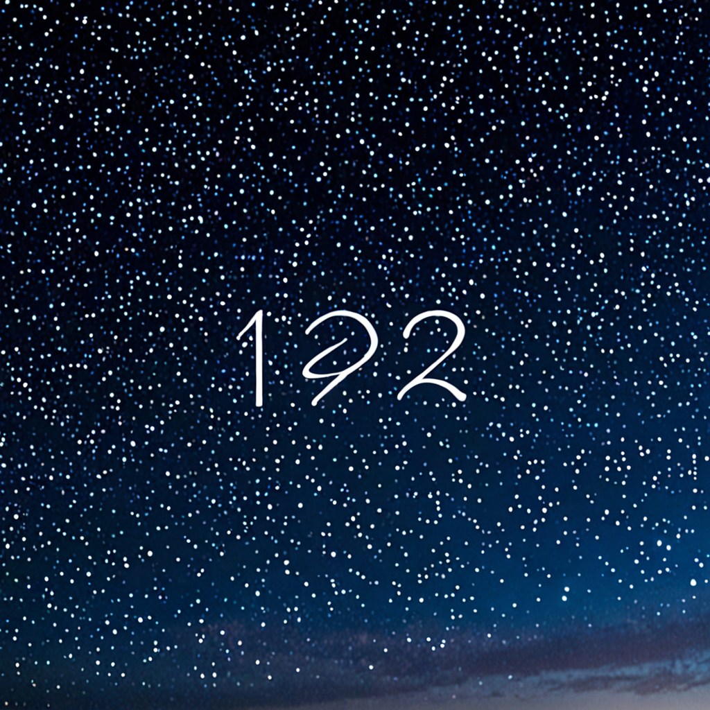 two numbers 1 & 2 on a night sky, formed by stars