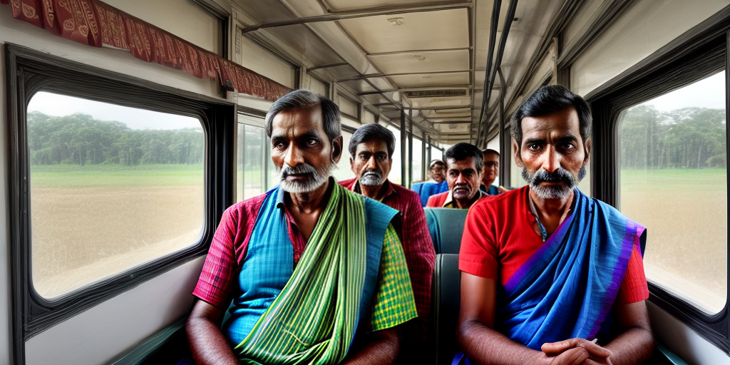 indian man on a train