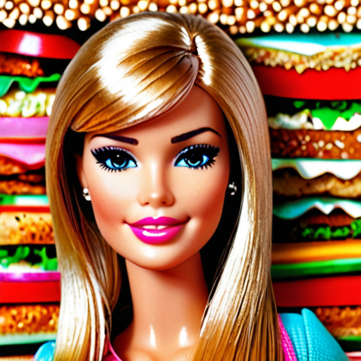 a barbie in a sandwich