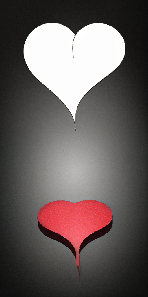 Contrasting Heart Shapes: A Visual Representation of Love and Emotion