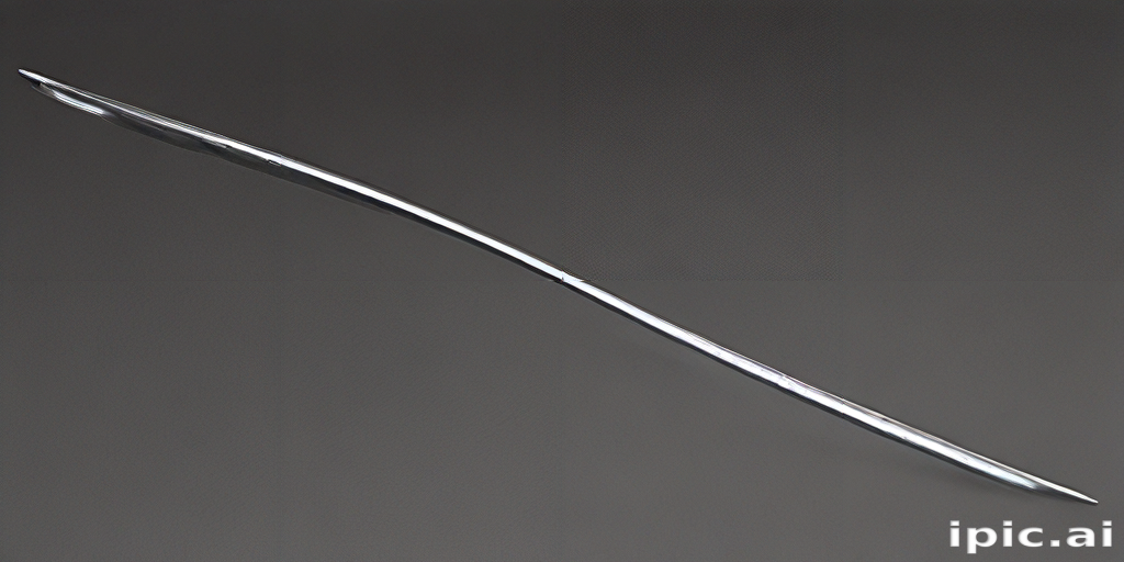 Shiny, Curved Metal Tool with a Sharp Point for Precision Work