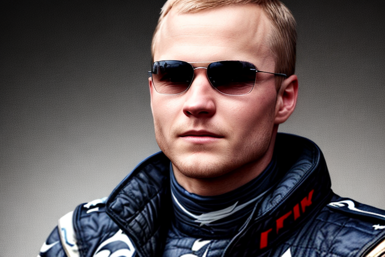 realistic vallteri bottas f1 driver portrait caricature grey background ...