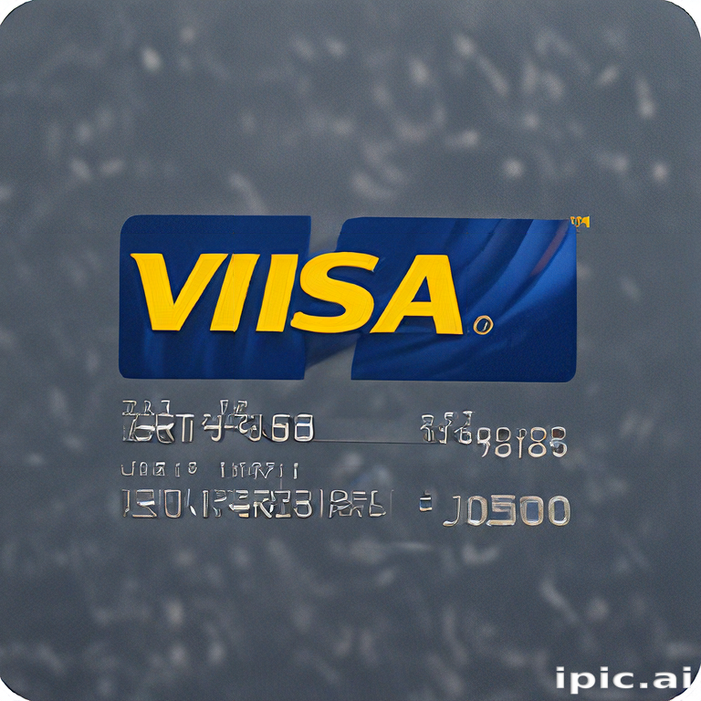 Close-Up of a VIISA Credit Card on a Soft Textured Background