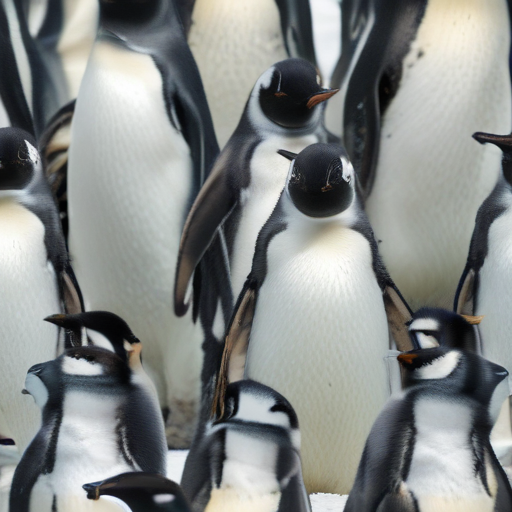 A Charming Group of Penguins Gathering Together in Their Natural Habitat.