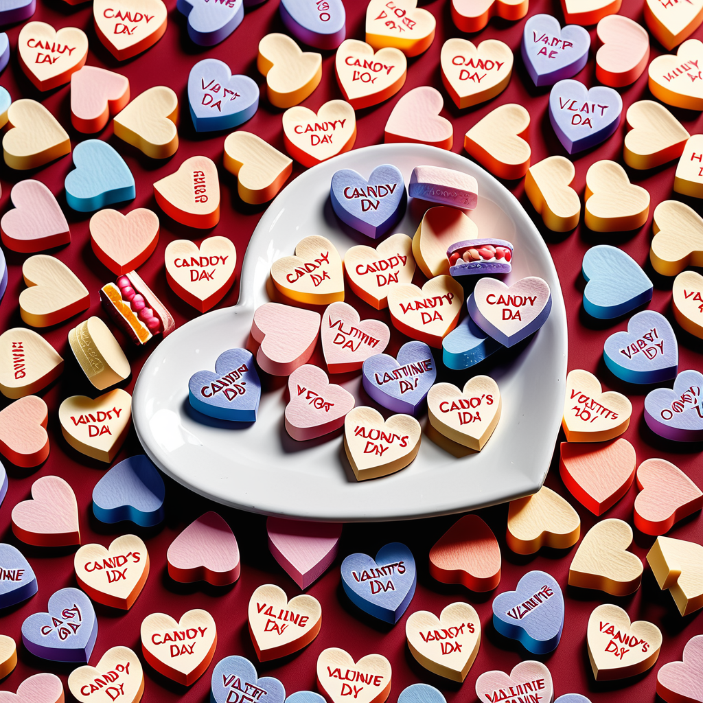 Charming Young Woman Holding Heart-Shaped Box for Valentine's Day ...