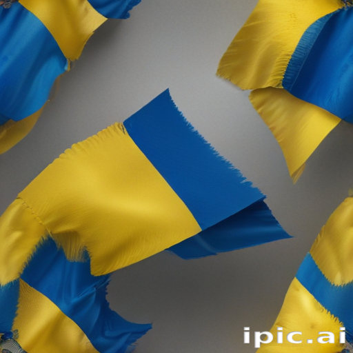 Vibrant Blue and Yellow Flags Displaying National Pride and Unity Together