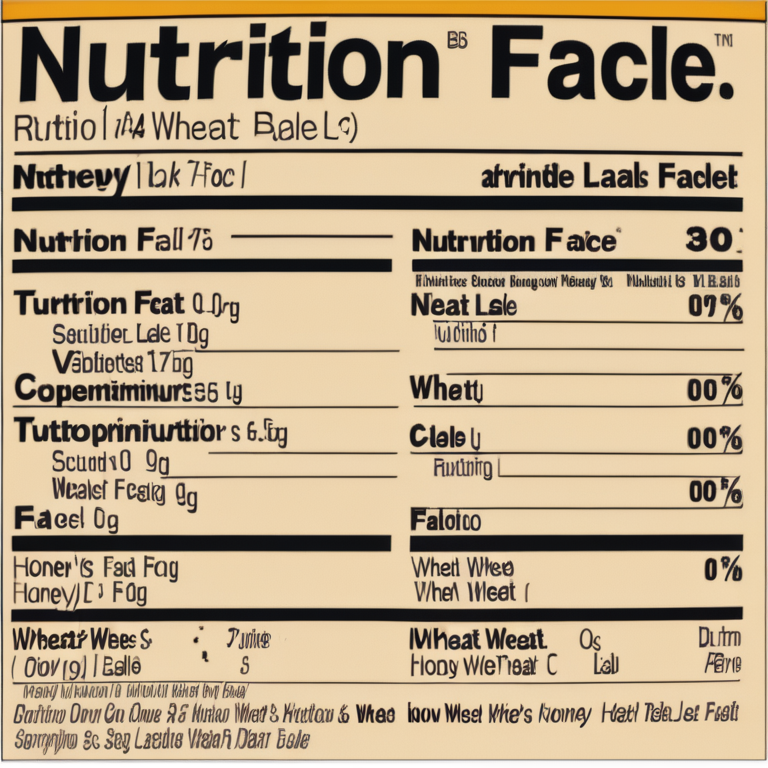 Detailed Nutrition Facts Label for a Whole Wheat Bread Product