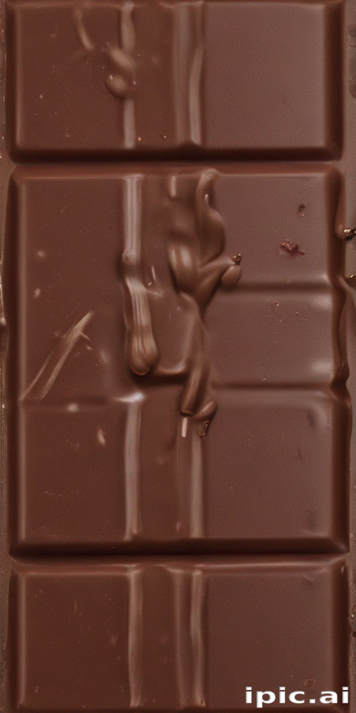 A Close-Up View of a Deliciously Smooth Chocolate Bar Ready to Enjoy