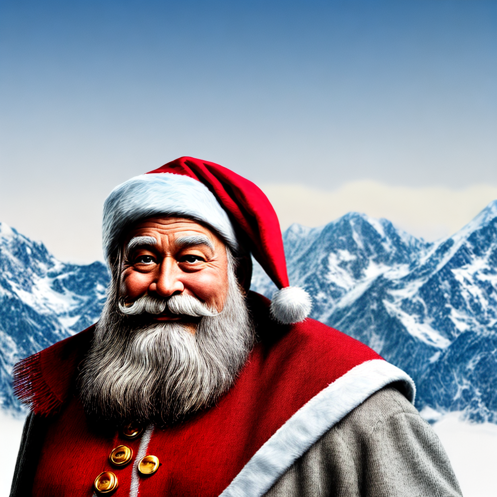 Happy Christmas Santa Claus realistic poster
