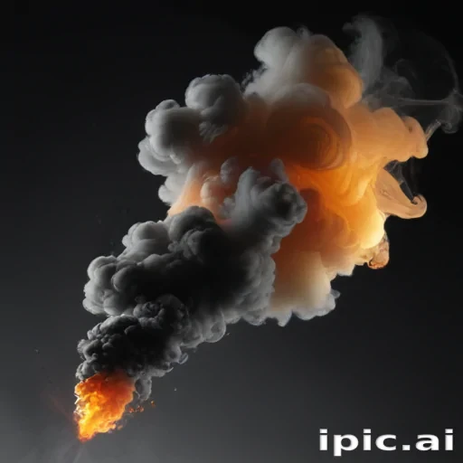 Stunning Visual of an Explosive Eruption with Vibrant Flames and Smoke