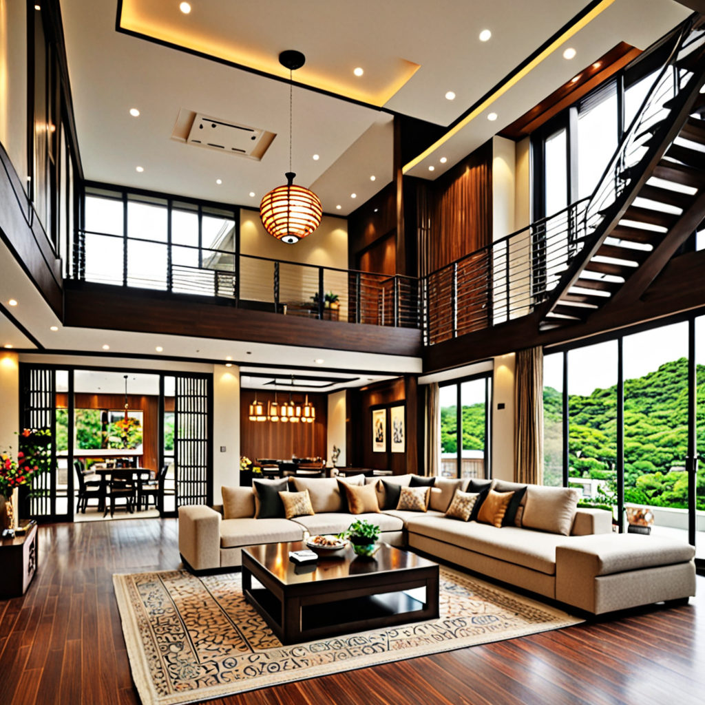 Korean inspired 2 storey interior