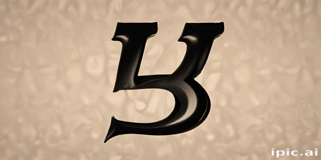 Artistic Representation of a Unique and Stylized Number Five Figure
