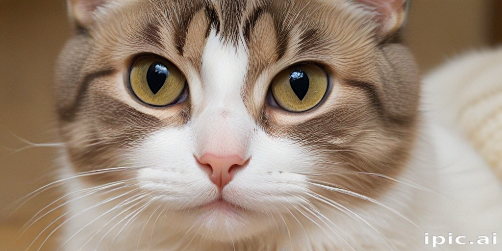 A Close-Up Portrait of a Beautiful Cat with Striking Features.