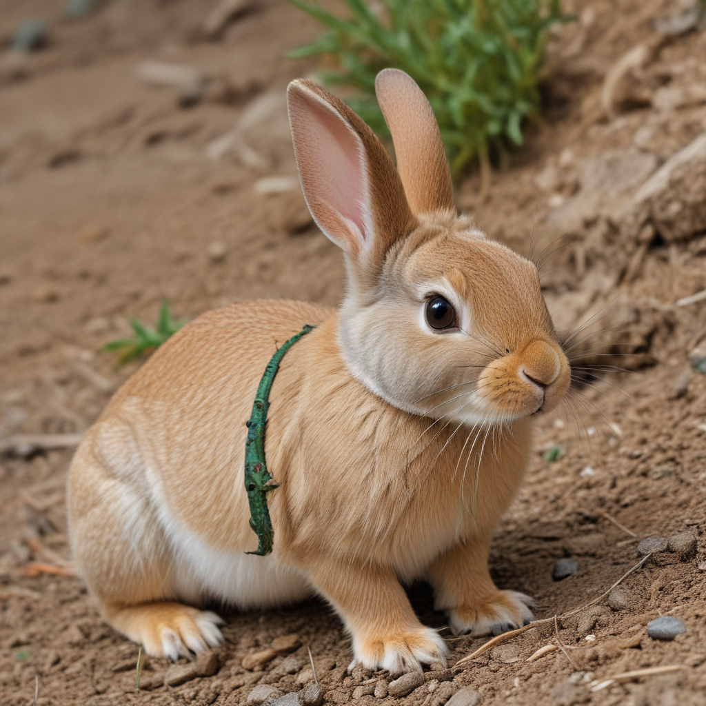 A rabbit with lizard