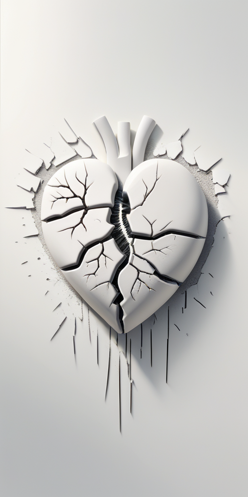 Fragmented Heart: A Symbol of Brokenness and Emotional Resilience Explored