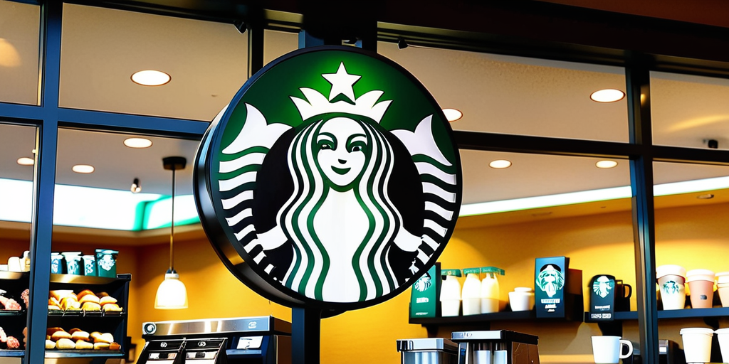 Starbucks Storefront Signage Featuring Iconic Logo and Welcoming Atmosphere