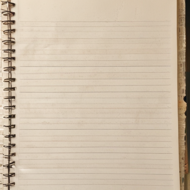 A Blank Notebook Page Ready for Ideas, Thoughts, and Creative Expressions