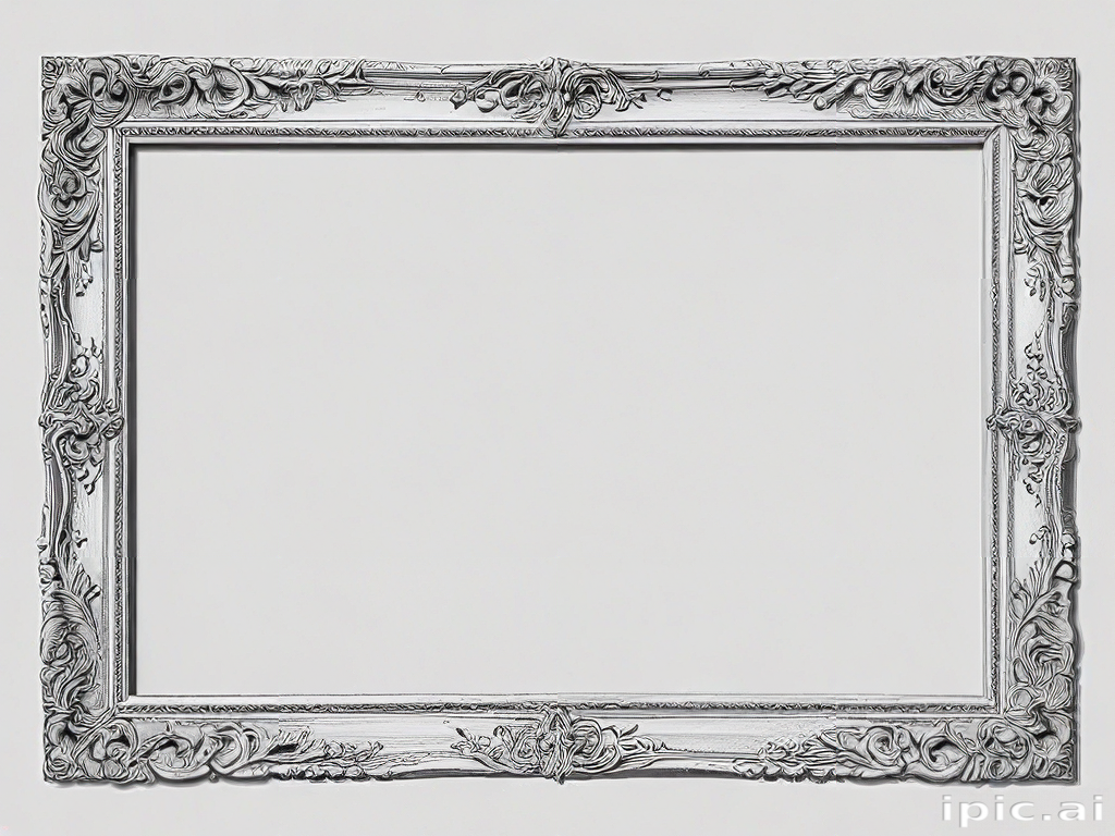 Elegant Ornate Silver Picture Frame Ready for Your Favorite Artwork Display
