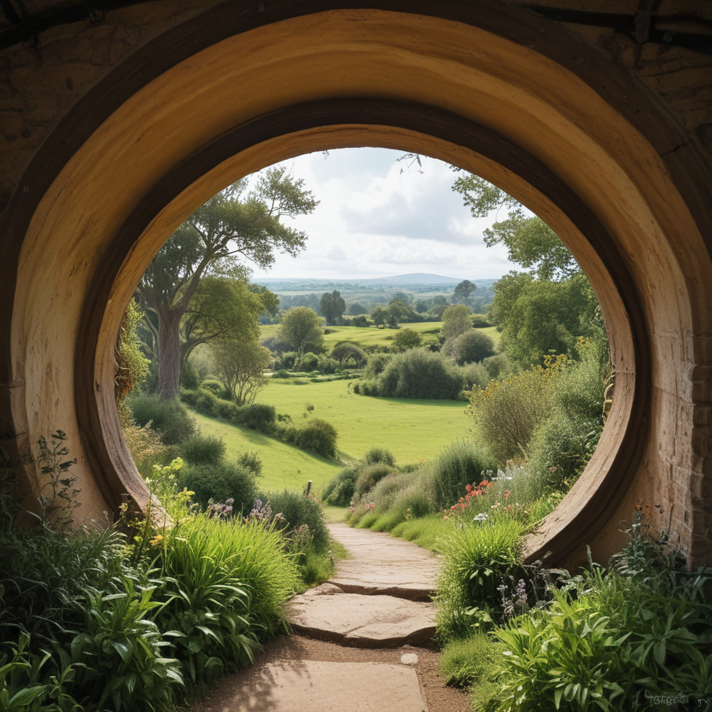 View of hobbiton ofrom frodos house