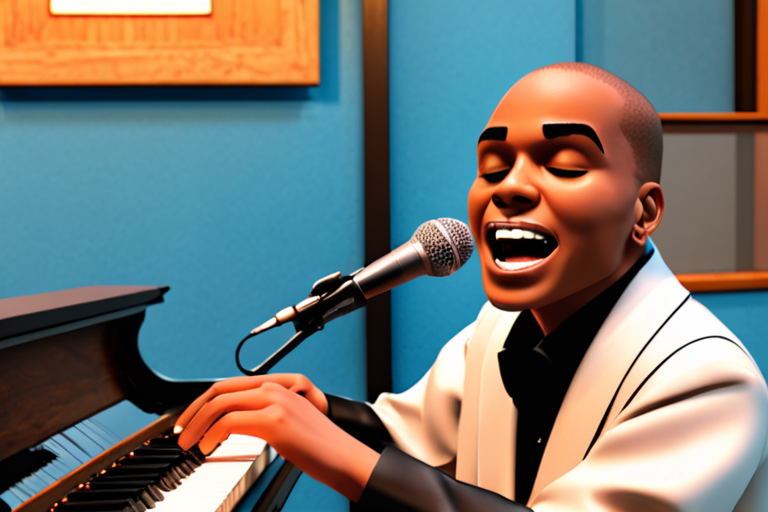 sans singing at church producing a beat