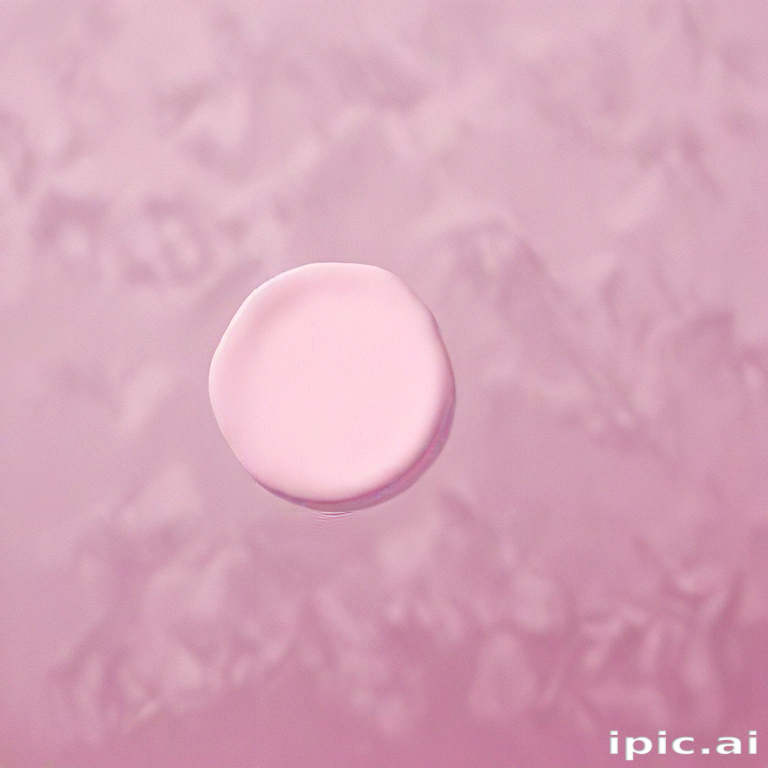 Soft Pink Circle Floating Against a Subtle Textured Pink Background