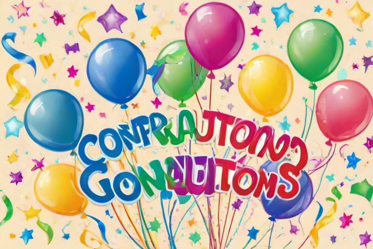 Vibrant Celebration of Achievement with a Colorful Star and Ribbon ...