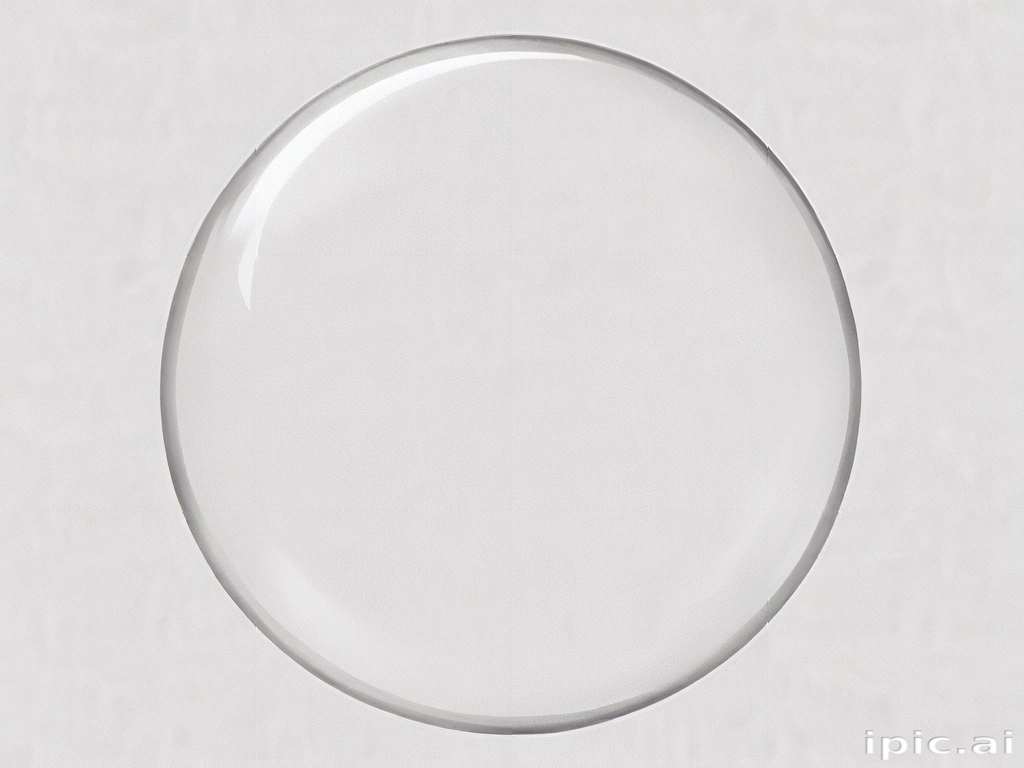 Transparent Oval Shape on a Light Background with Soft Reflections