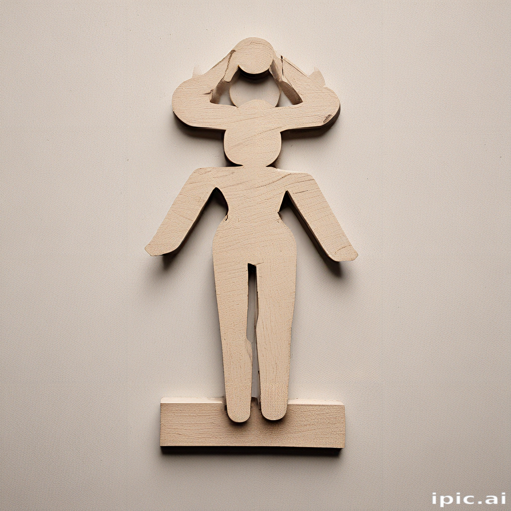 Abstract Wooden Figure Representing Balance and Strength in Art Form