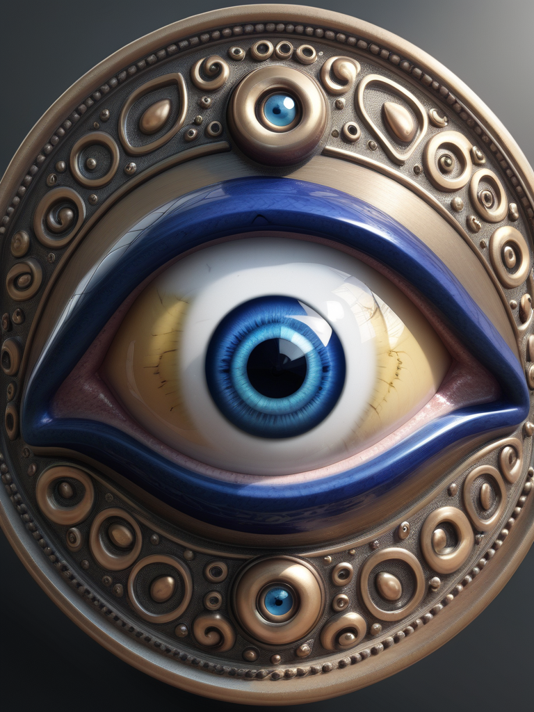 Intricate Decorative Eye Design Featuring Vibrant Colors and Textured ...