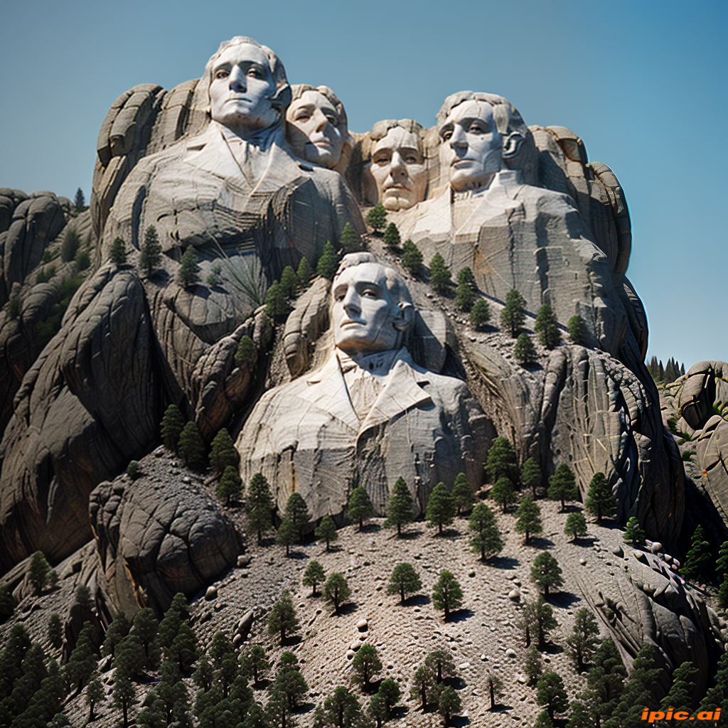 Monumental Sculpture of Four U.S. Presidents Carved into Rocky Mountain ...