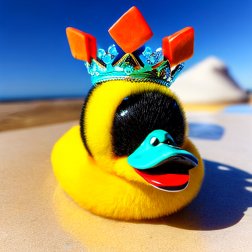 duck with crown on