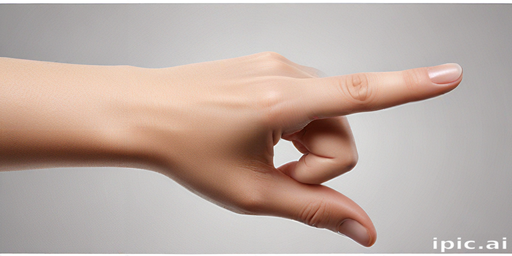 Hand Gesture Demonstrating a Pinching Motion with Fingers Extended Forward