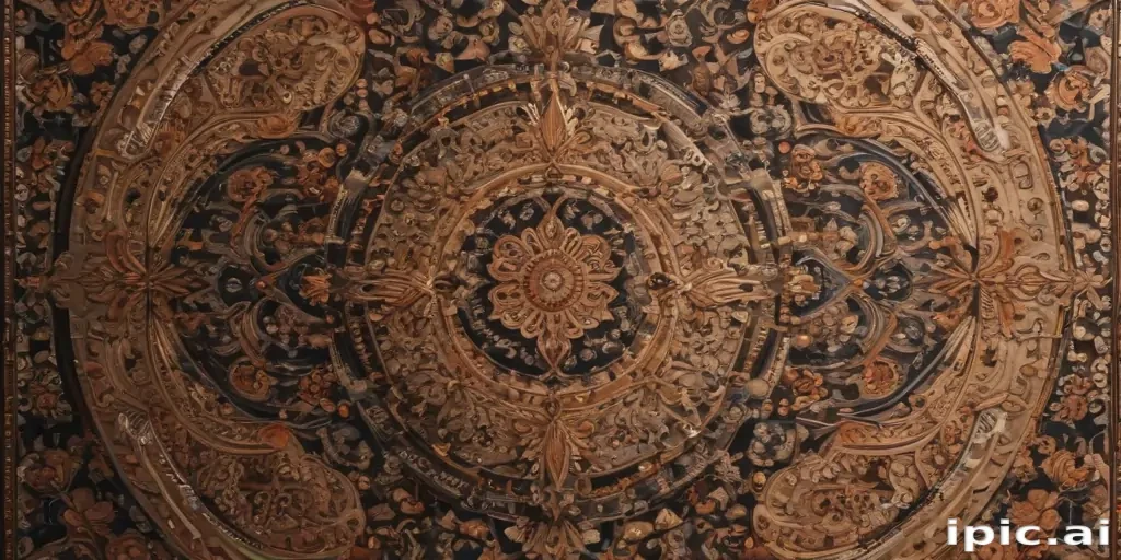 Intricate Floral Design Featuring Elaborate Patterns and Rich Textures ...