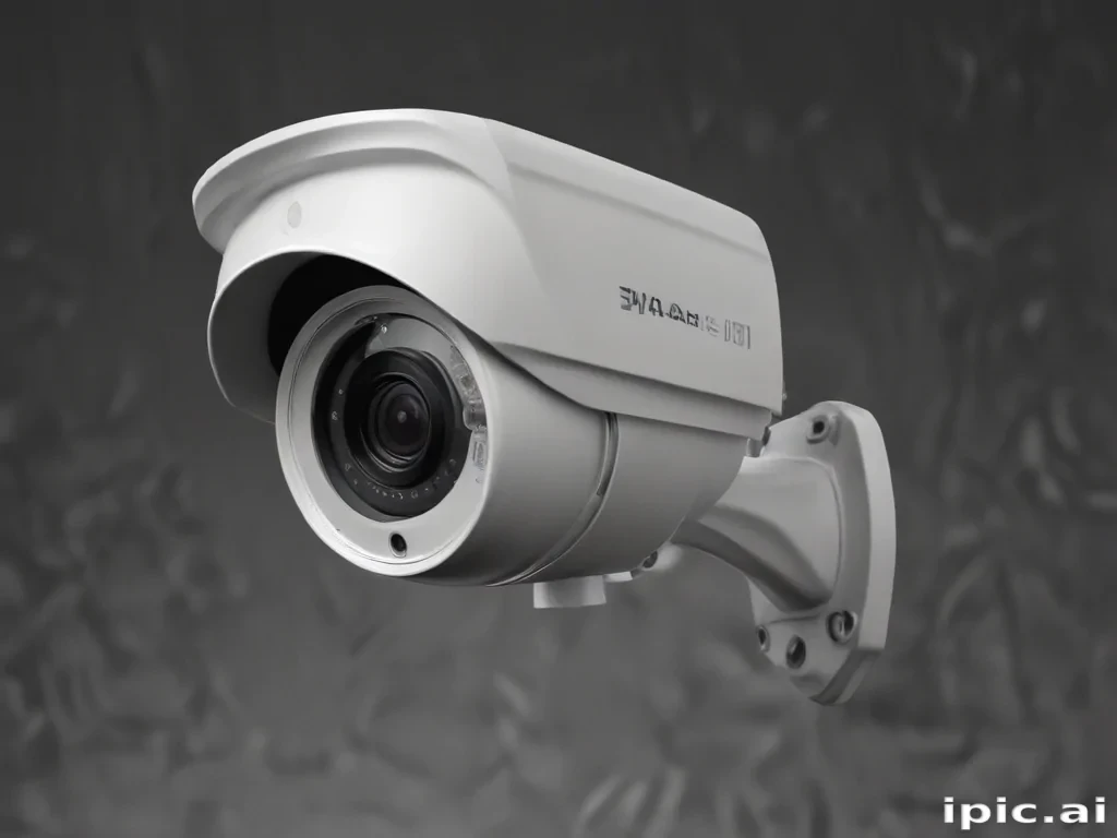 High-Definition Surveillance Camera Mounted on a Wall for Security ...