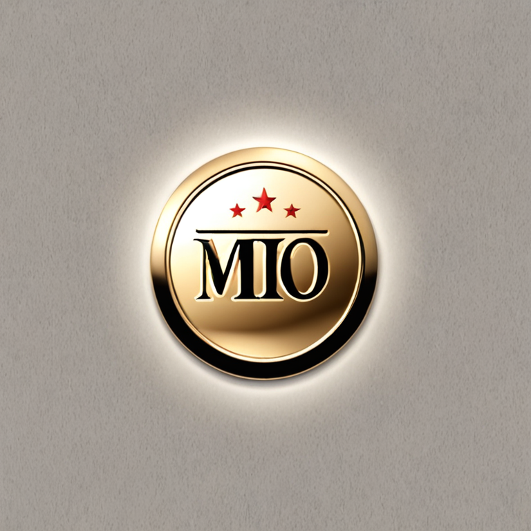 make me a Logo with the name MIO that shines