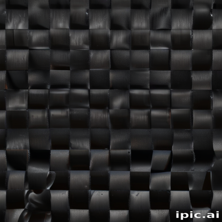 Intricate Pattern of Interwoven Black Strips Creating a Textured Surface
