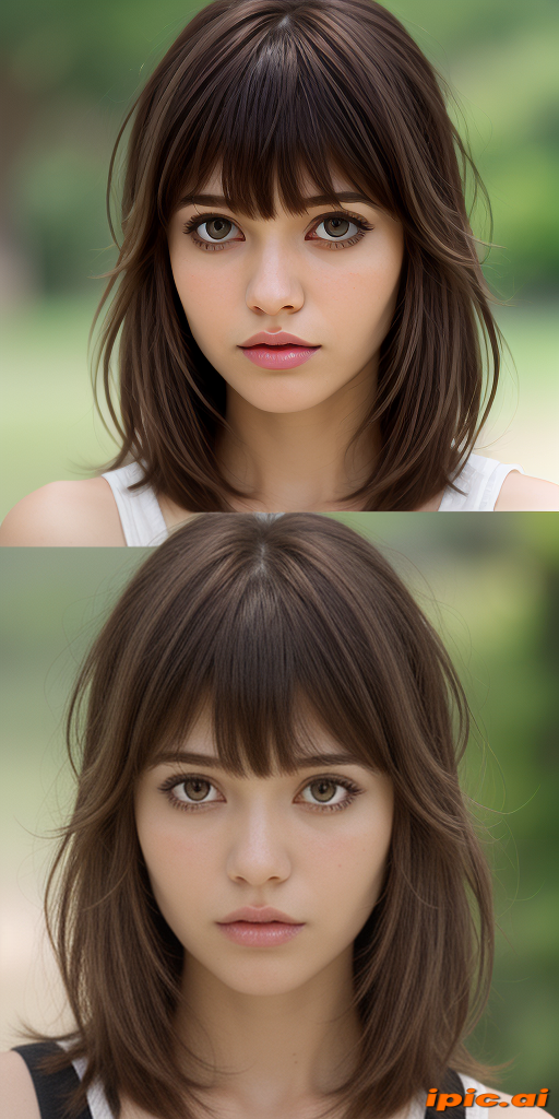 Comparison of Two Portraits Showcasing Different Hairstyles and Expressions