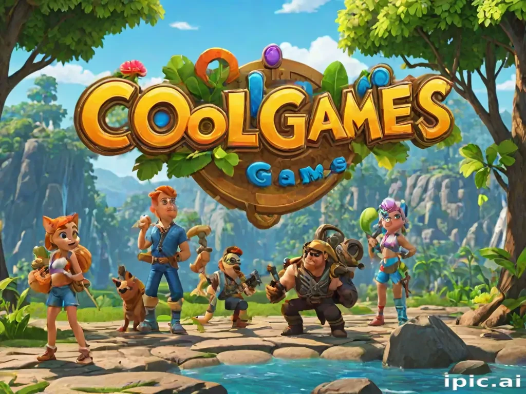 Adventurous Characters in a Lush Landscape for Exciting Cool Games