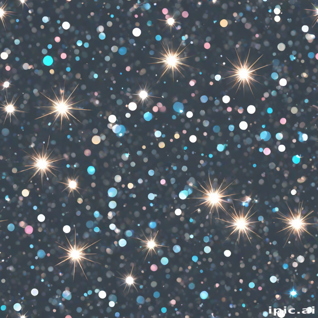 Sparkling Stars and Colorful Dots Create a Magical Nighttime Background