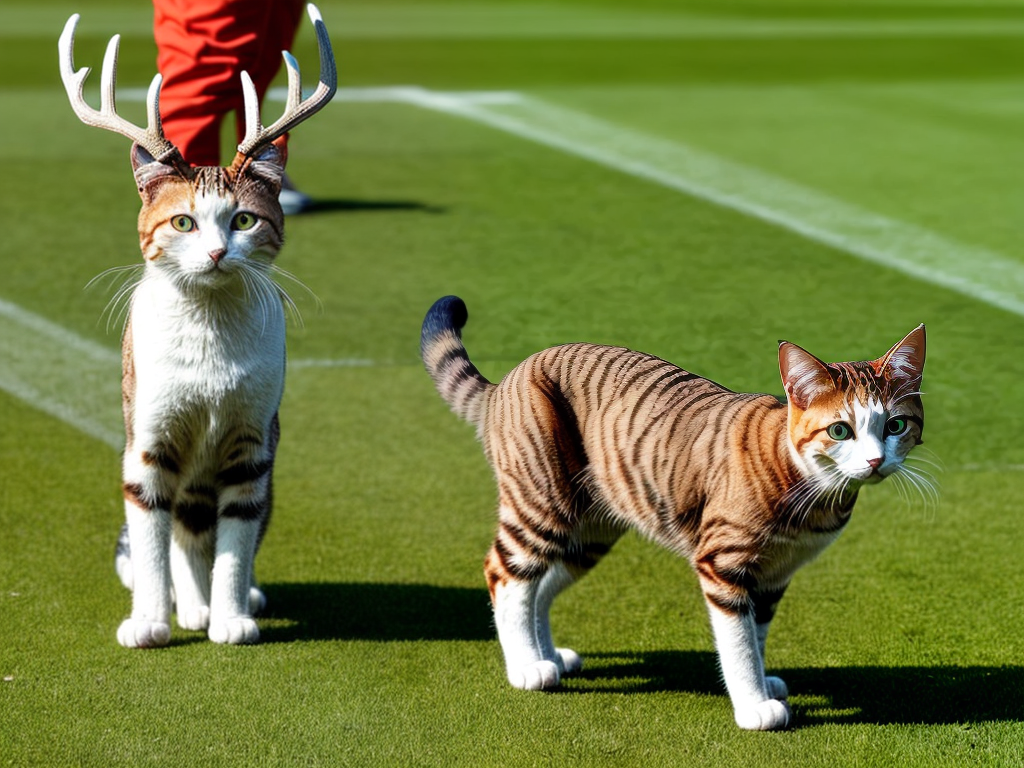 Cat with antlers