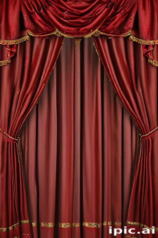 Luxurious Red Velvet Curtains Draped Elegantly for a Grand Stage ...
