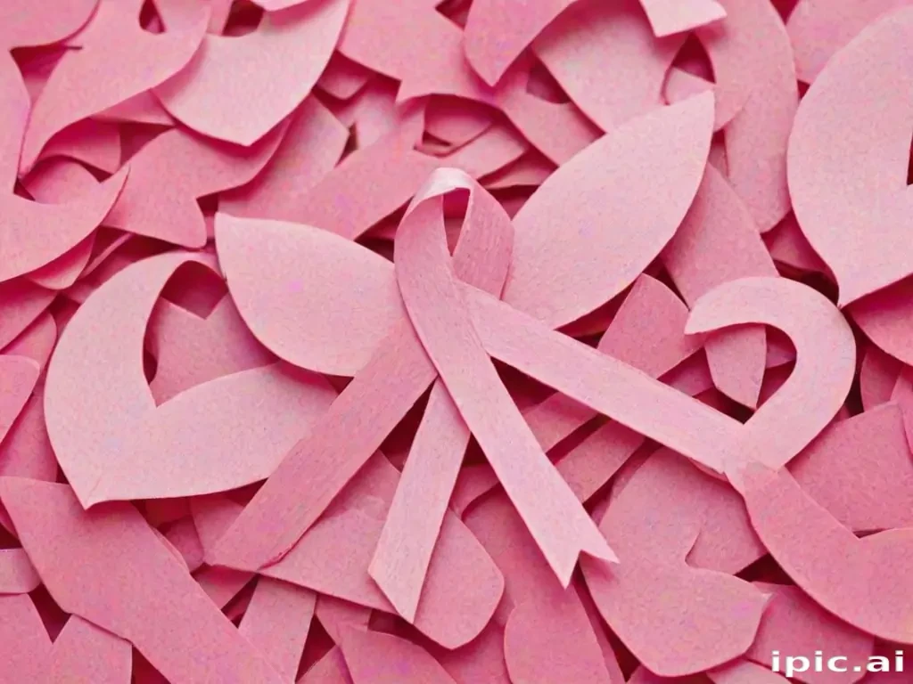 Colorful Pink Paper Cutouts Symbolizing Awareness and Support for ...