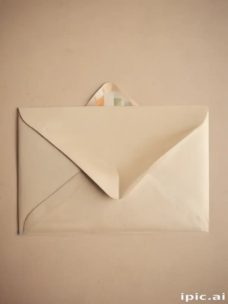 A Classic Envelope with a Subtle Pattern Peeking Out from Inside