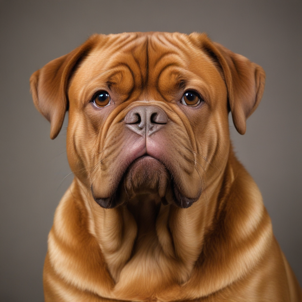 A Close-Up Portrait of a Loyal and Expressive Dog with Unique Features