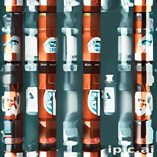 Abstract Composition of Bottles and Containers with Colorful Labels and ...