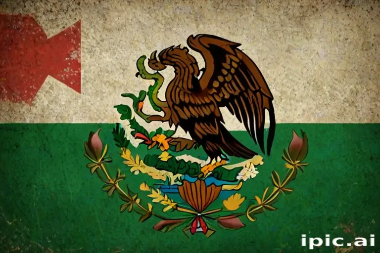 Artistic Representation of the Mexican Flag Featuring National Symbols ...